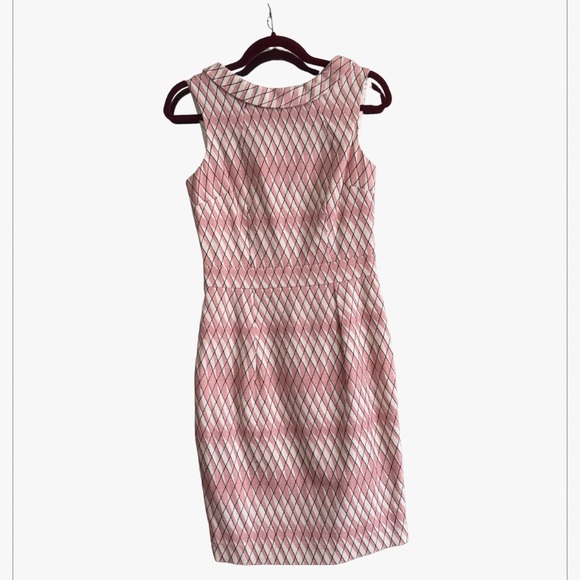 Boden | Dresses | Boden Pink And White Patterned Midi Dress | Poshmark
